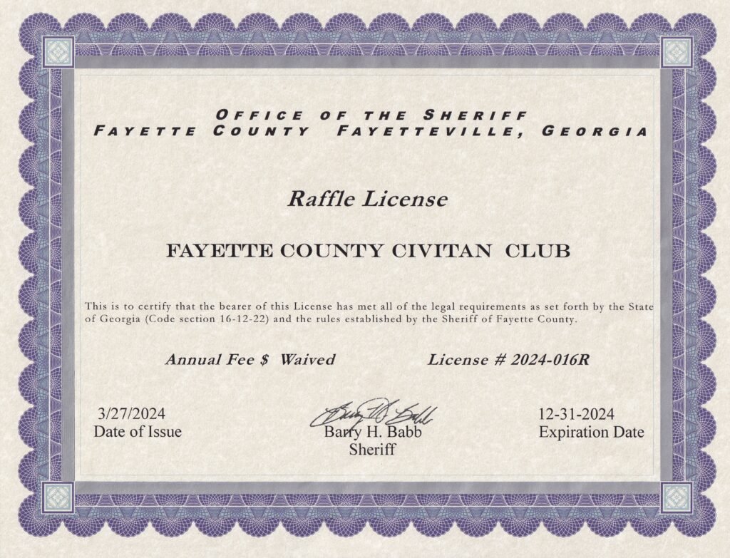 Raffle – Fayette County Civitan Club